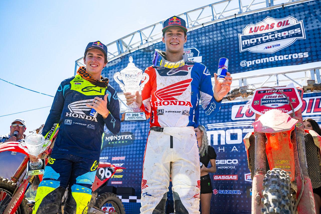 JETT AND HUNTER LAWRENCE SHARE AMA 250 PRO MOTOCROSS WINS AFTER EPIC B ...