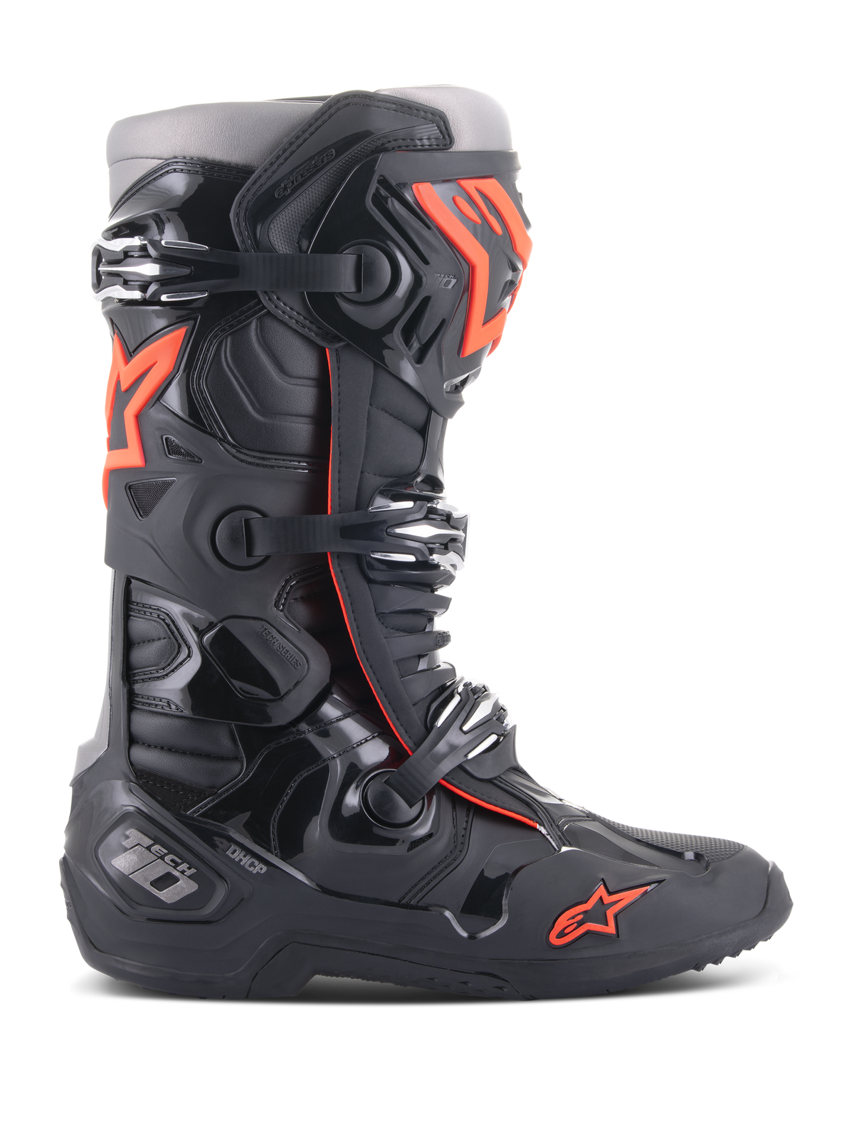 Tech 10 - Black Red MX Boots | Alpinestars®