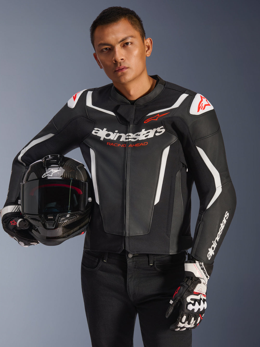 GP Force V2 - Black Motorcycle Jacket | Alpinestars®