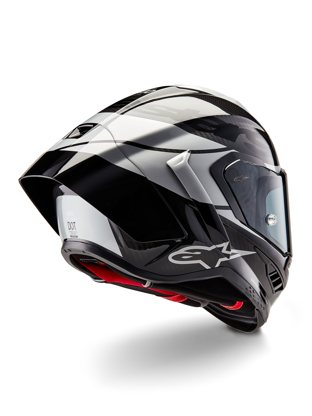 Supertech R10 Element - Black Carbon Motorcycle Helmet | Alpinestars®