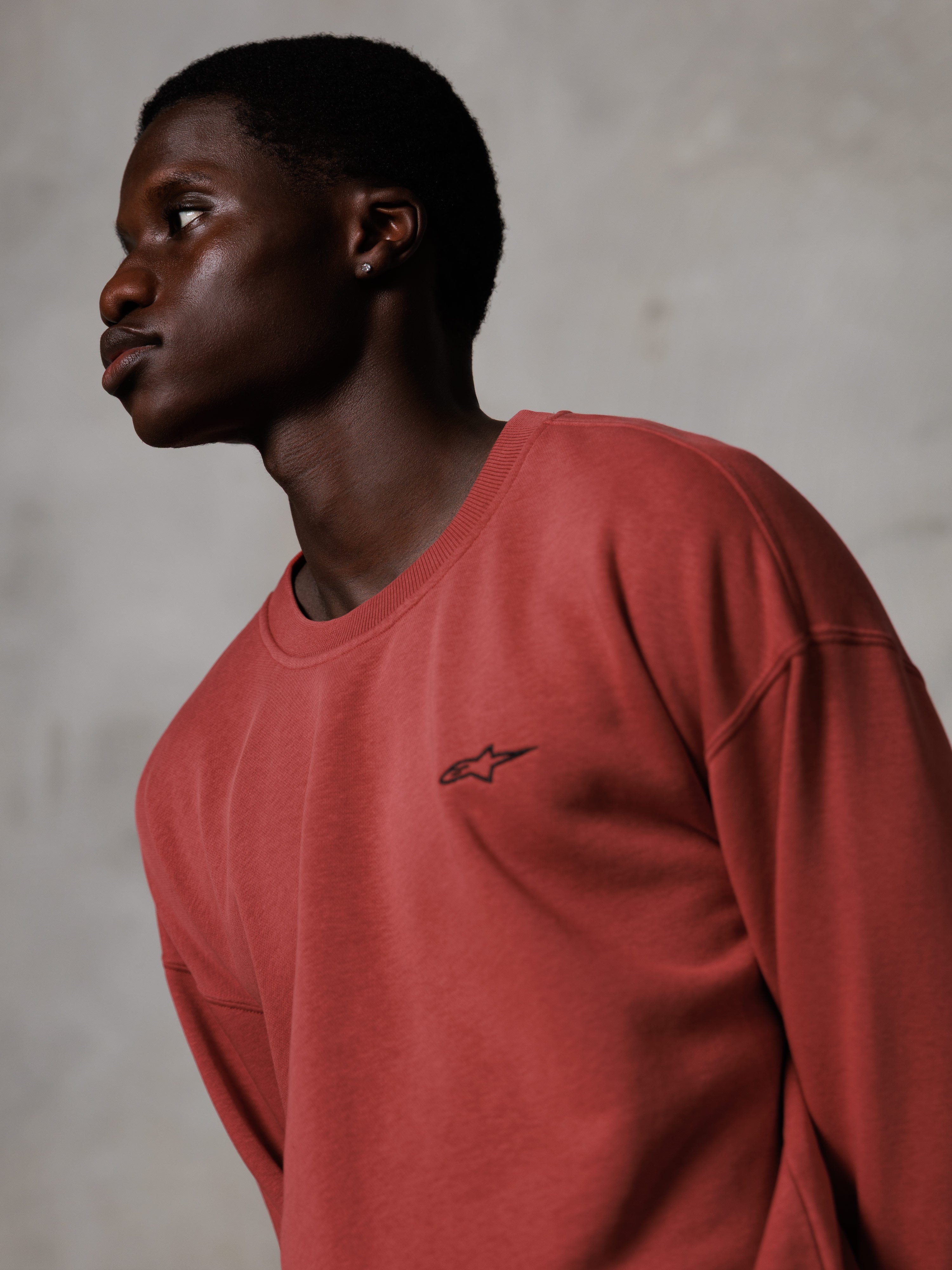 Essentials Ageless Crew - Red Sportswear Hoodie | Alpinestars®