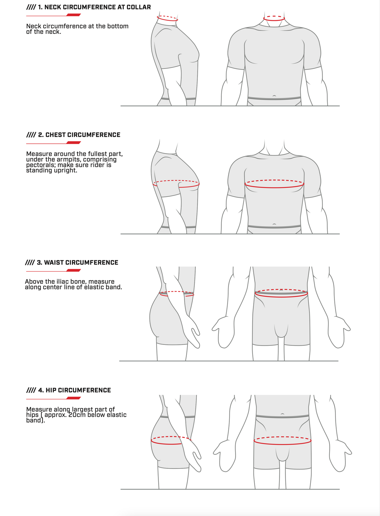 Tech Vision Made To Measure Size Guide