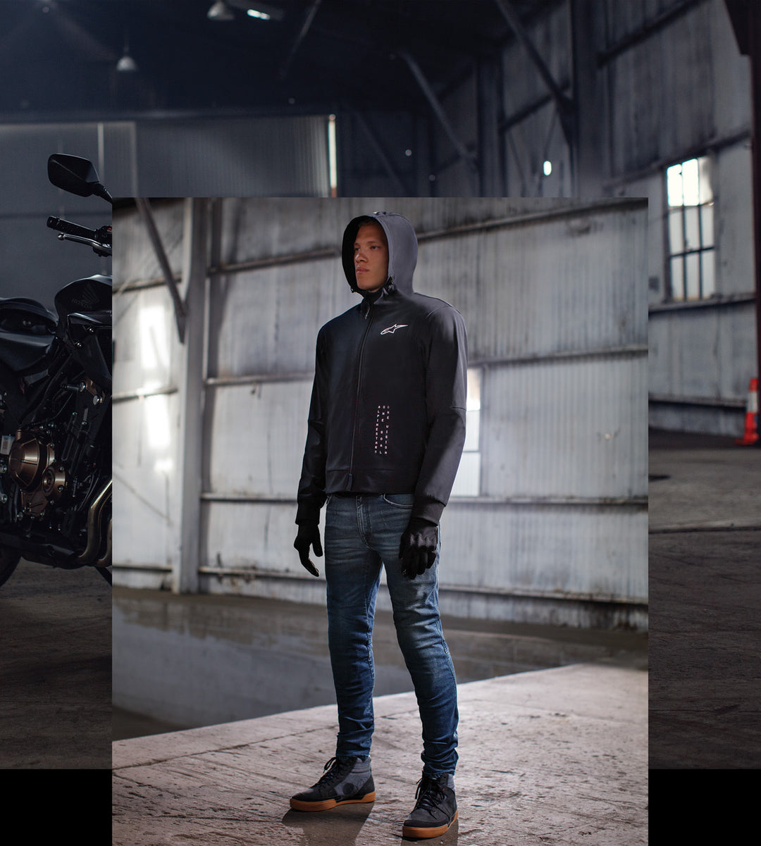 Radium Tech Hoodie - Black Motorcycle Jacket | Alpinestars®